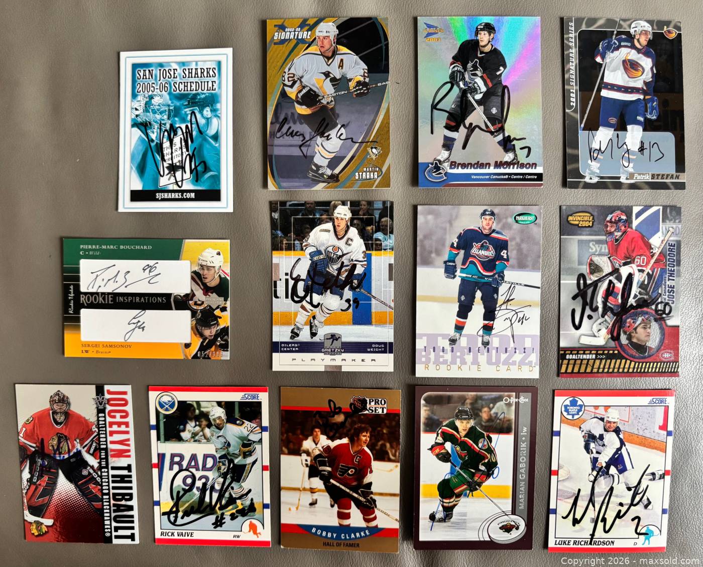 25 autographed NHL hockey trading cards | Maxsold