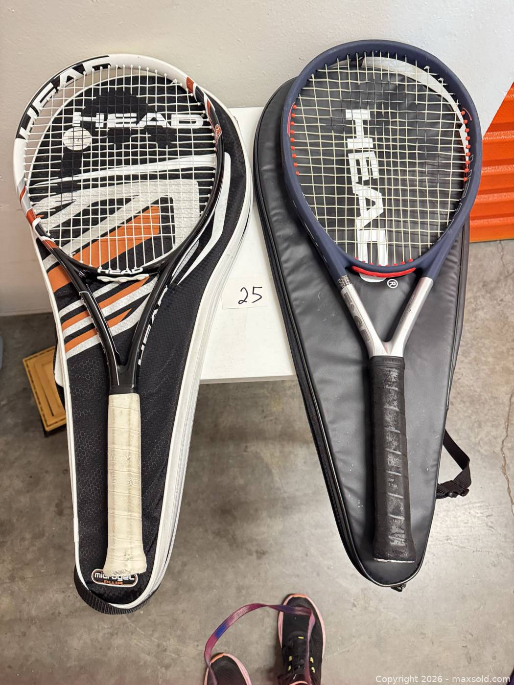 Head tennis rackets with covers | Maxsold