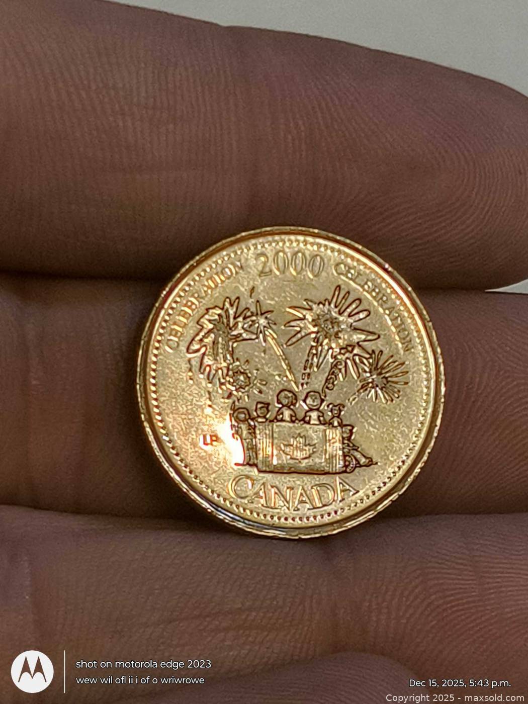 2000 Canada Millennium Fireworks 25-Cent Coin | Maxsold