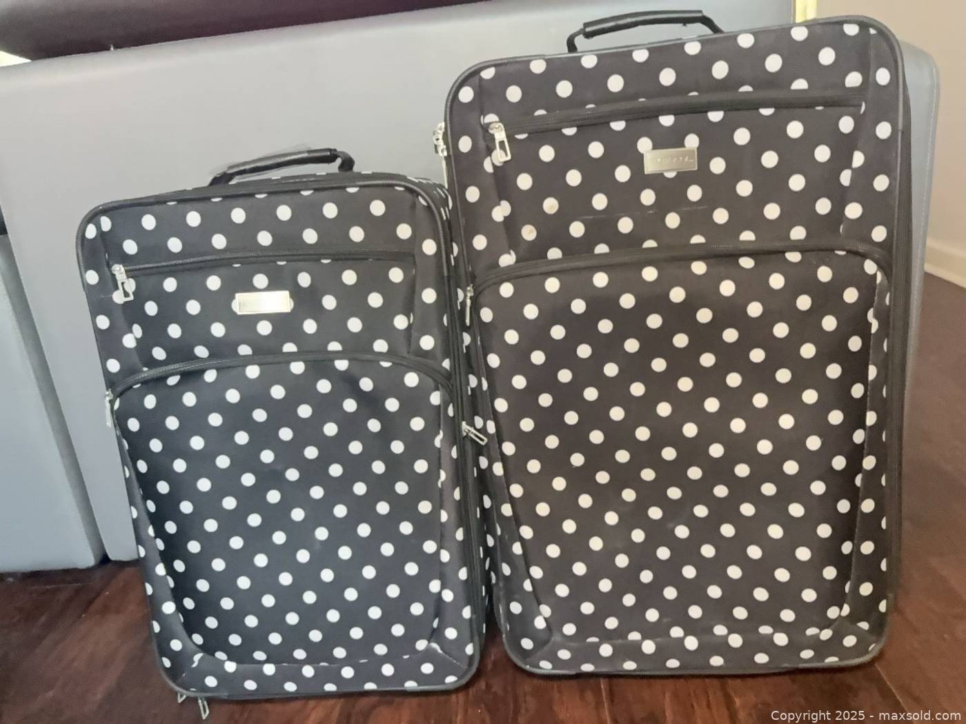 Protocol polka dot softside rolling luggage set | Maxsold