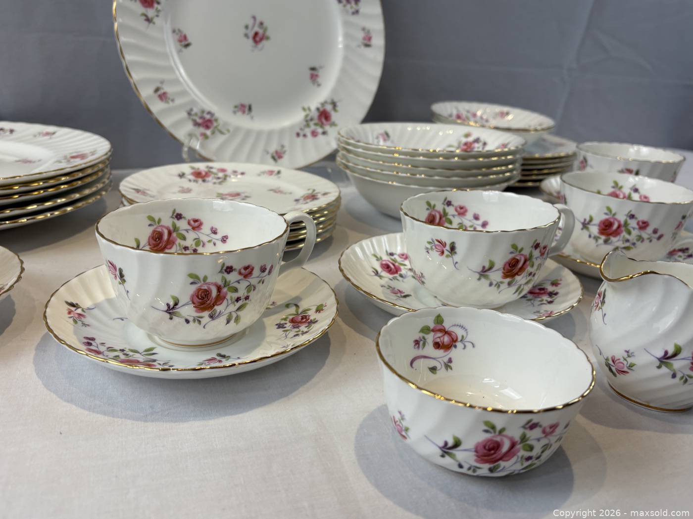 Royal Adderley “Fragrance” bone china 37-piece set | Maxsold