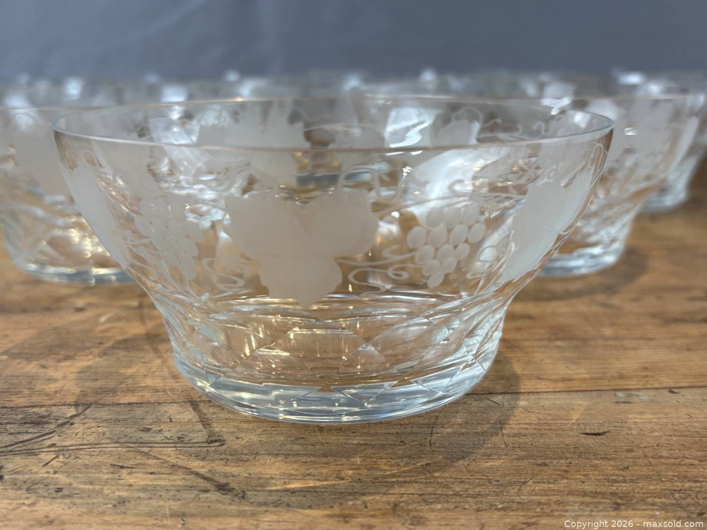 Set of 10 Anchor Hocking Grape Leaf Punch Cups | Maxsold