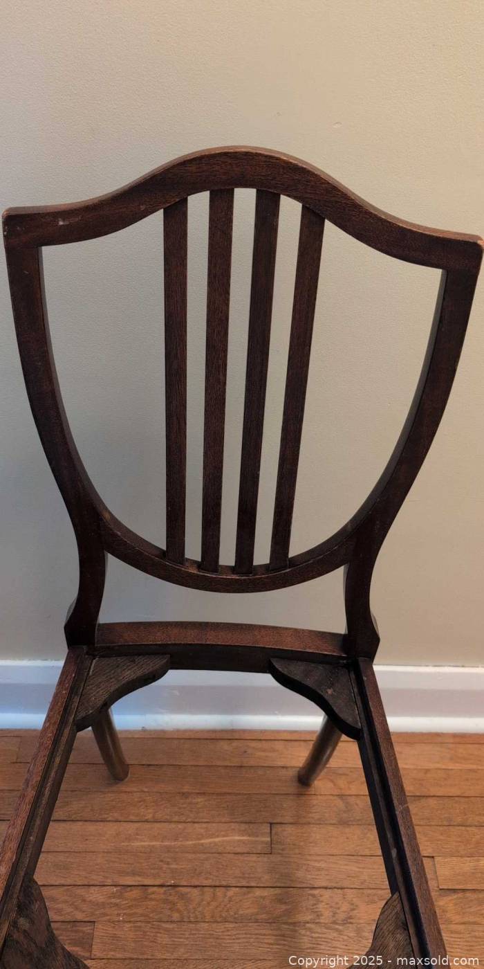 Solid wood shield-back side chair frame | Maxsold