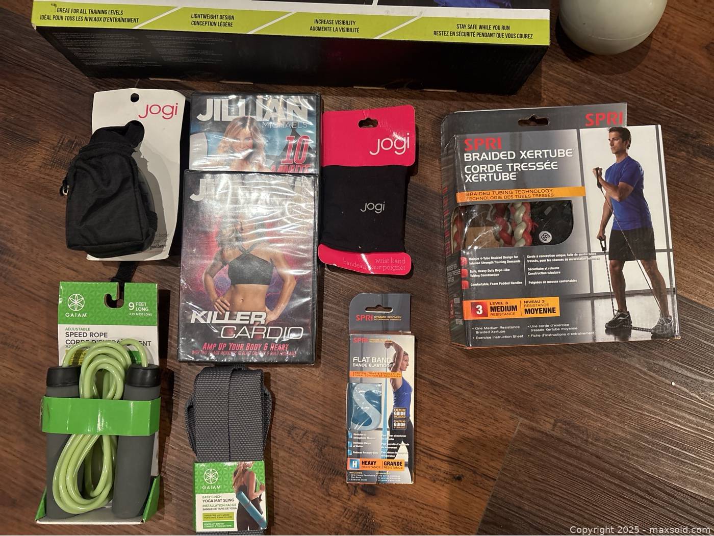 Exercise accessories and workout media assortment | Maxsold