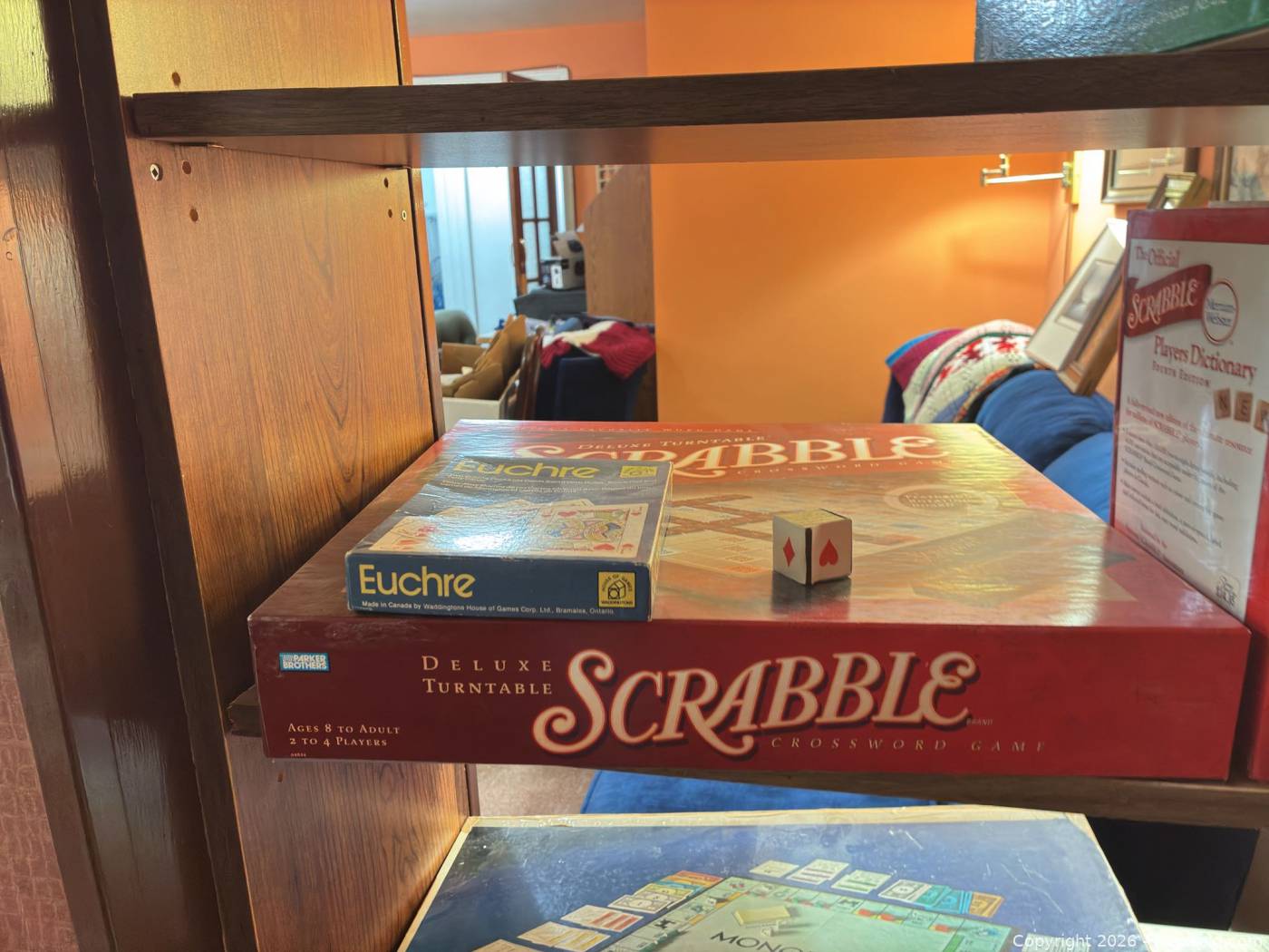 8 Vintage Board Games And Dictionary | Maxsold