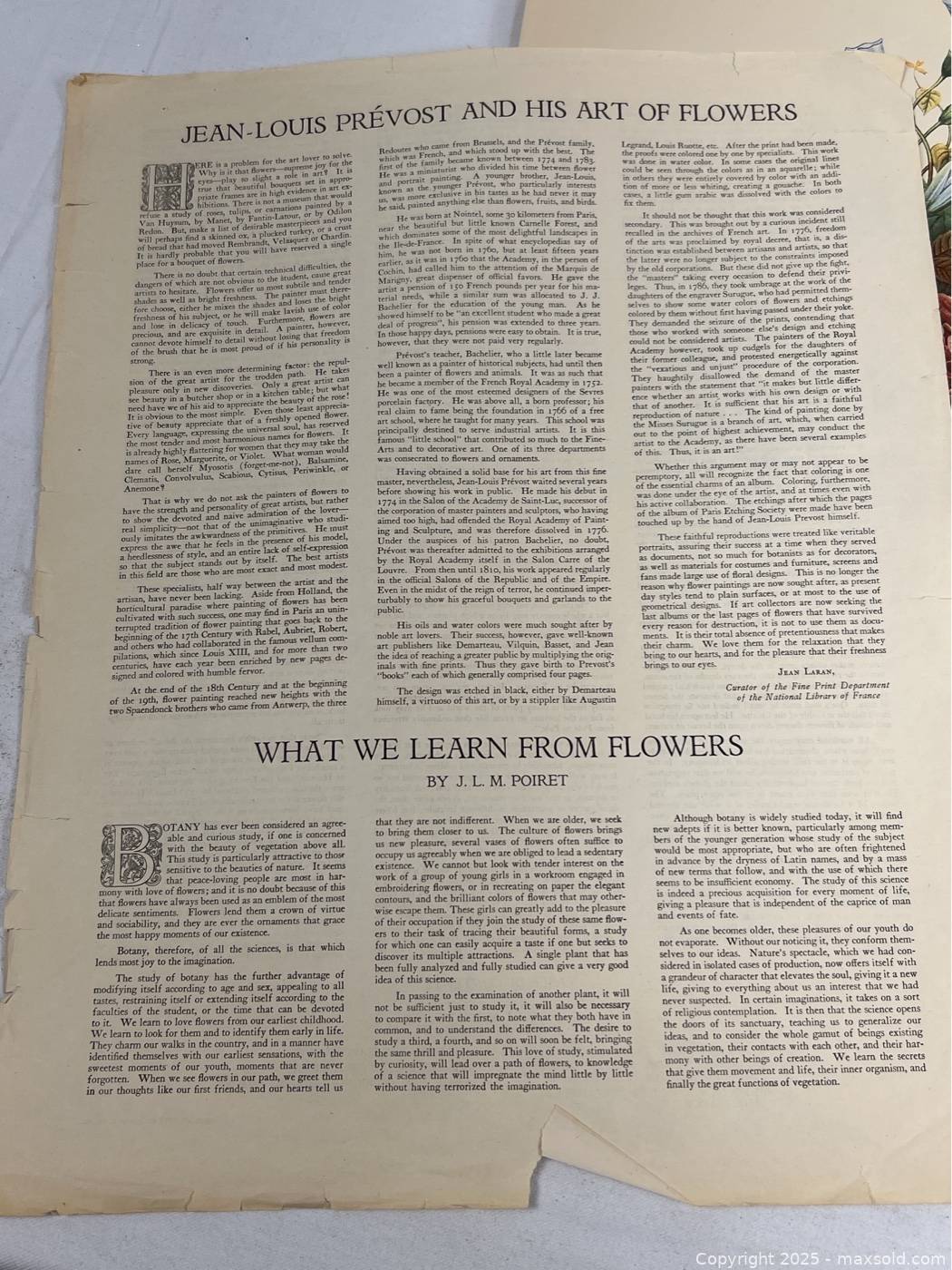 Jean-Louis Prévost Bouquets floral prints | Maxsold