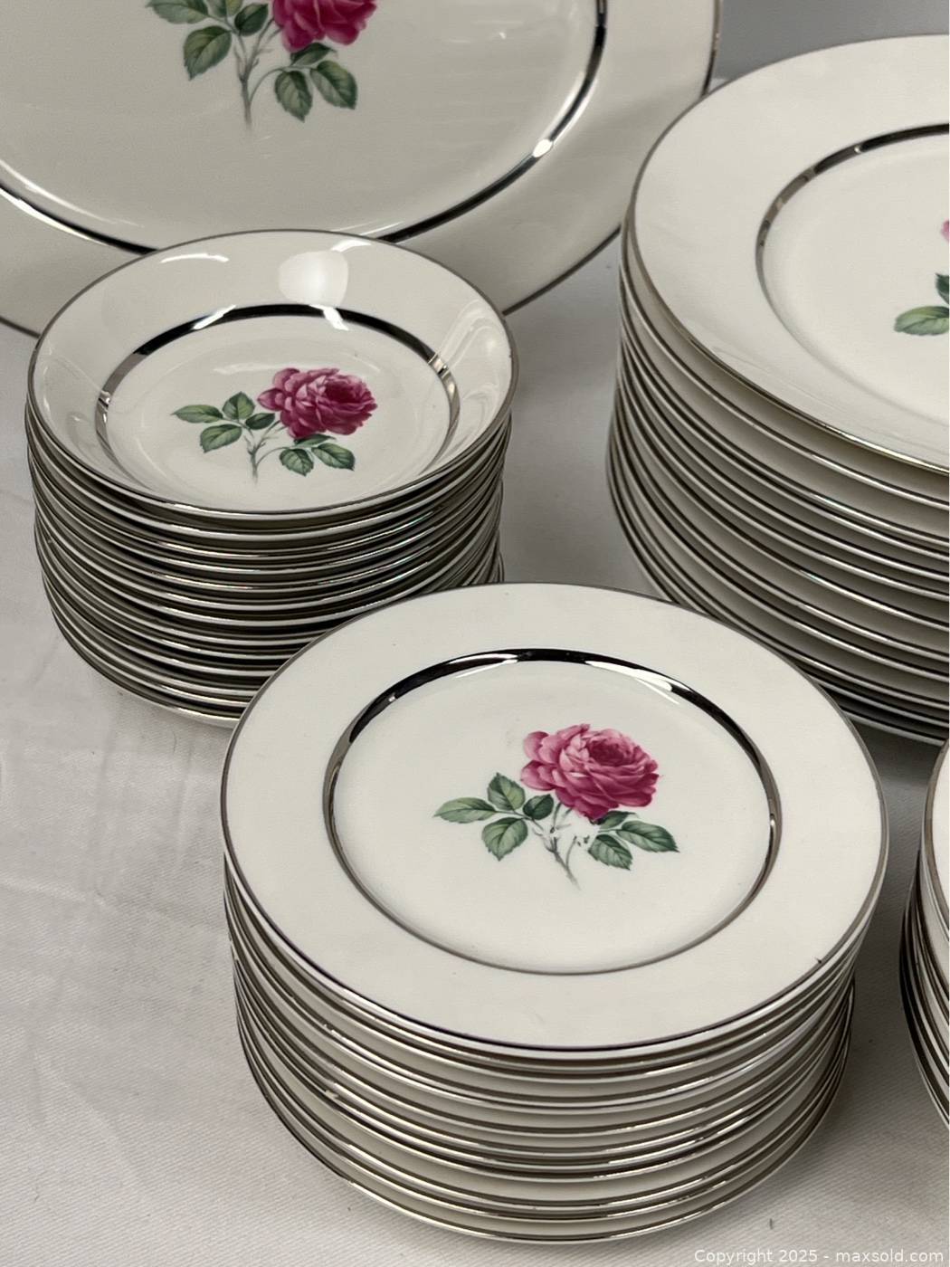 Embassy Rose Pattern Vitrified China Service, 68-Piece | Maxsold