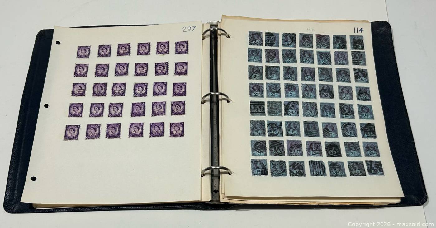 Great Britain stamp album with Penny Reds | Maxsold