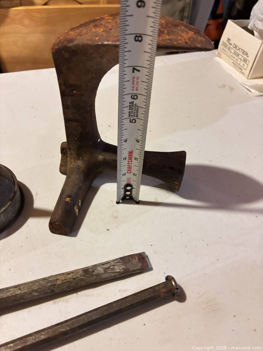 Cobbler's Shoe Anvil, Funnel and Steel Rods | Maxsold