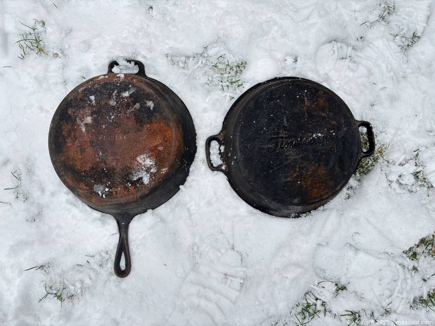 Findlay cast iron skillet and dutch oven lid | Maxsold