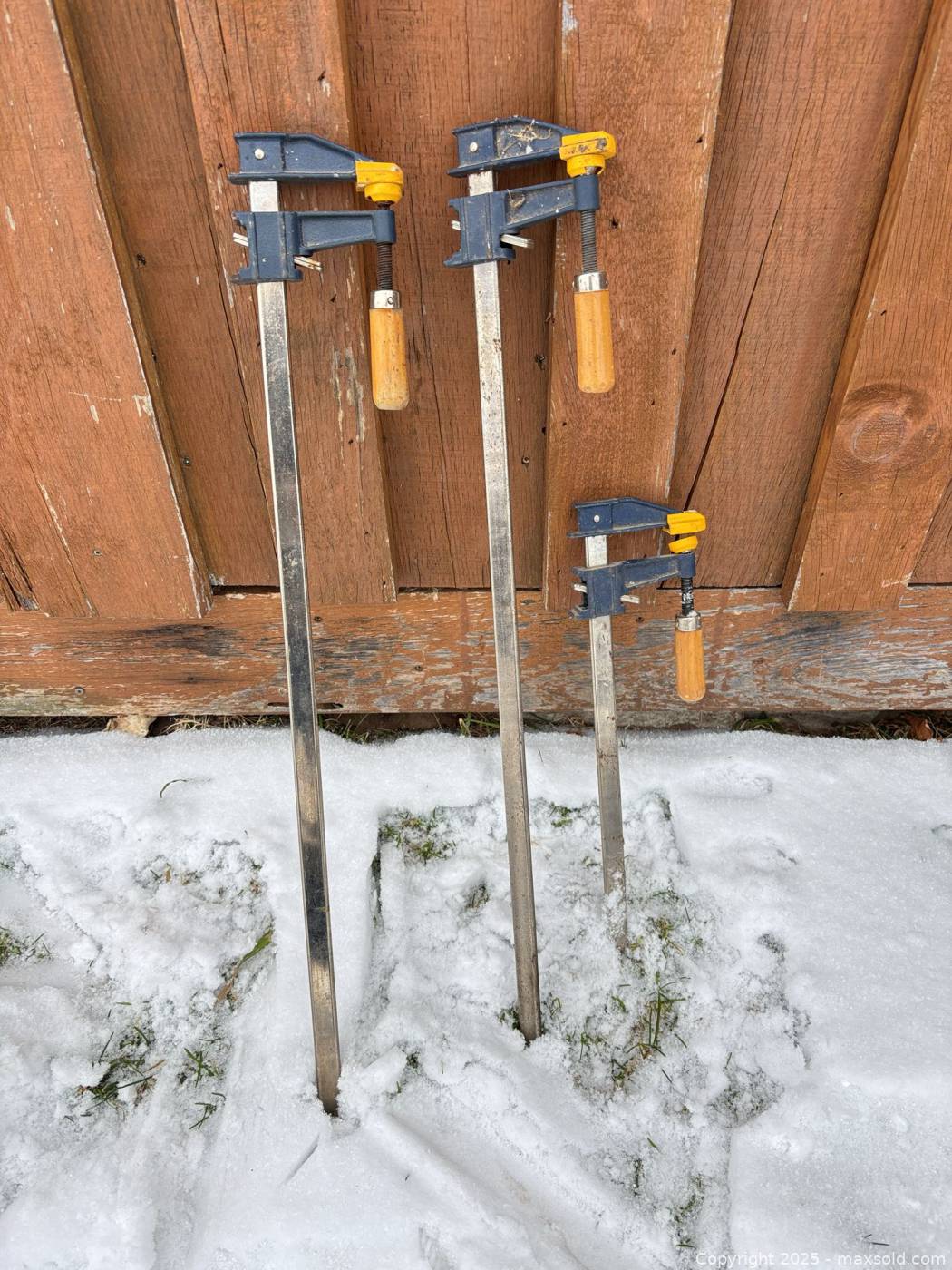 3 steel F-style bar clamps | Maxsold