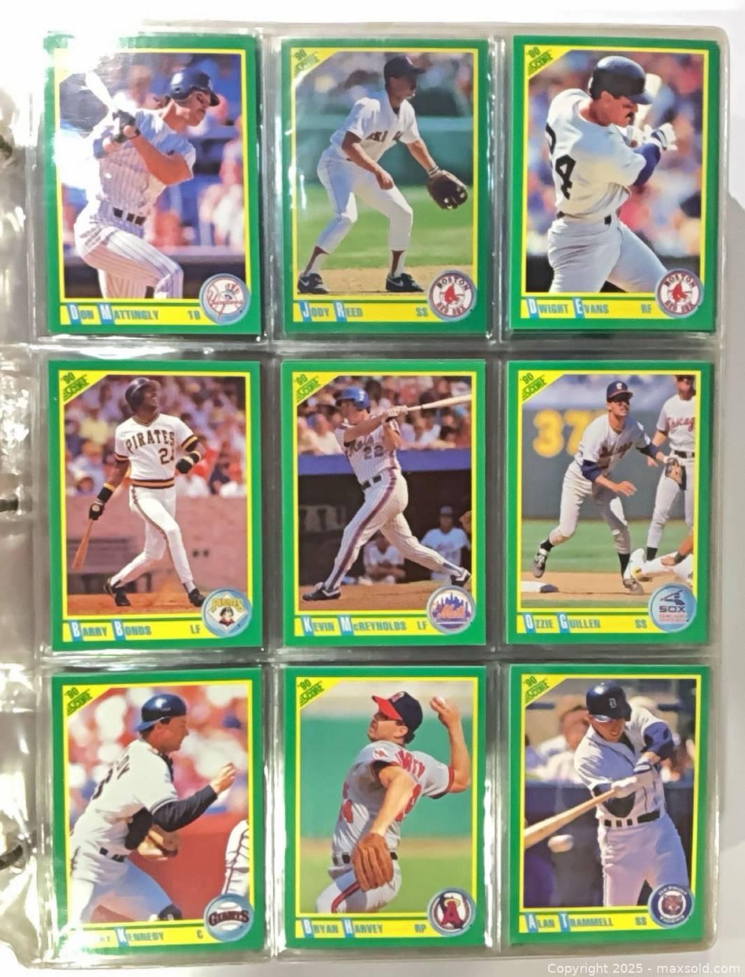 1990 Score MLB cards in binder | Maxsold