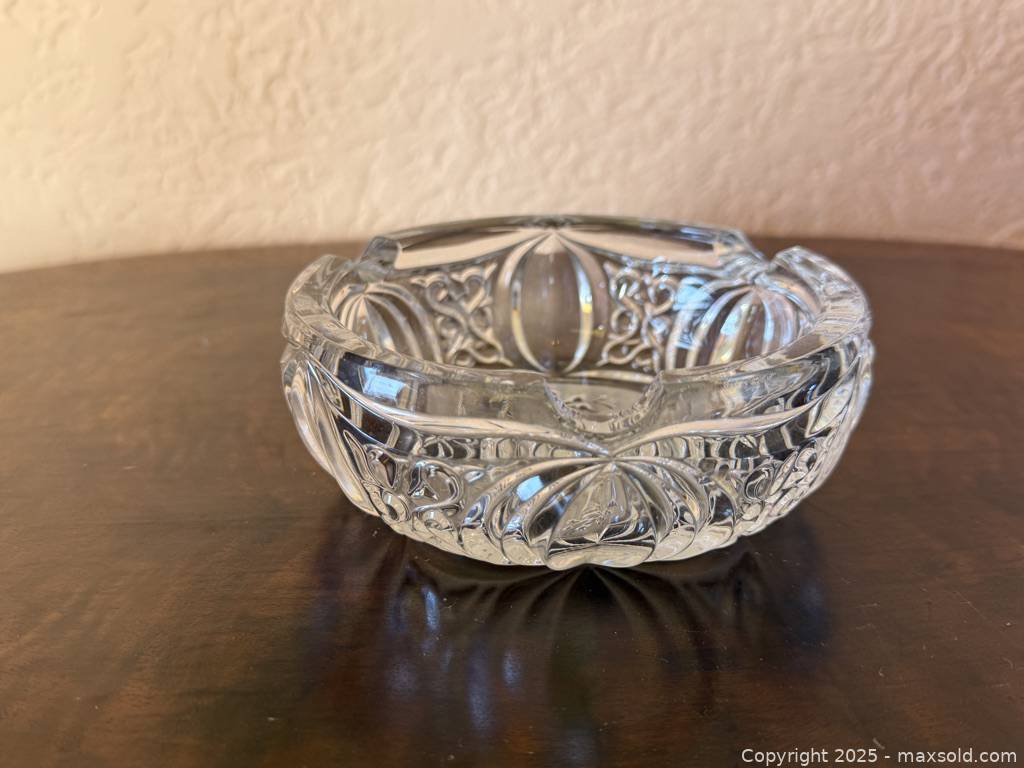 Vintage German heavy cut glass ashtray | Maxsold