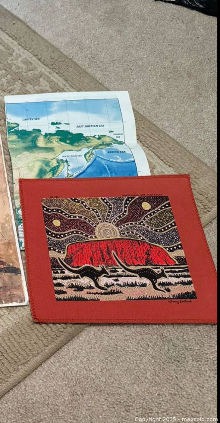 Four artworks and fold-out map | Maxsold