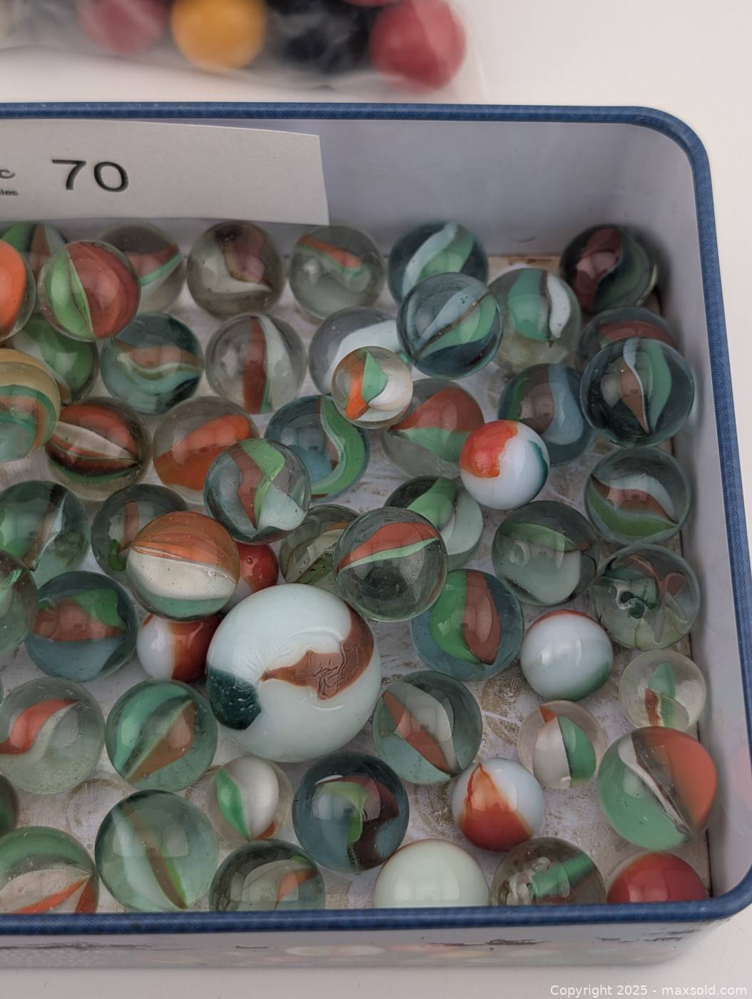Vintage glass marbles and rubber game marbles | Maxsold
