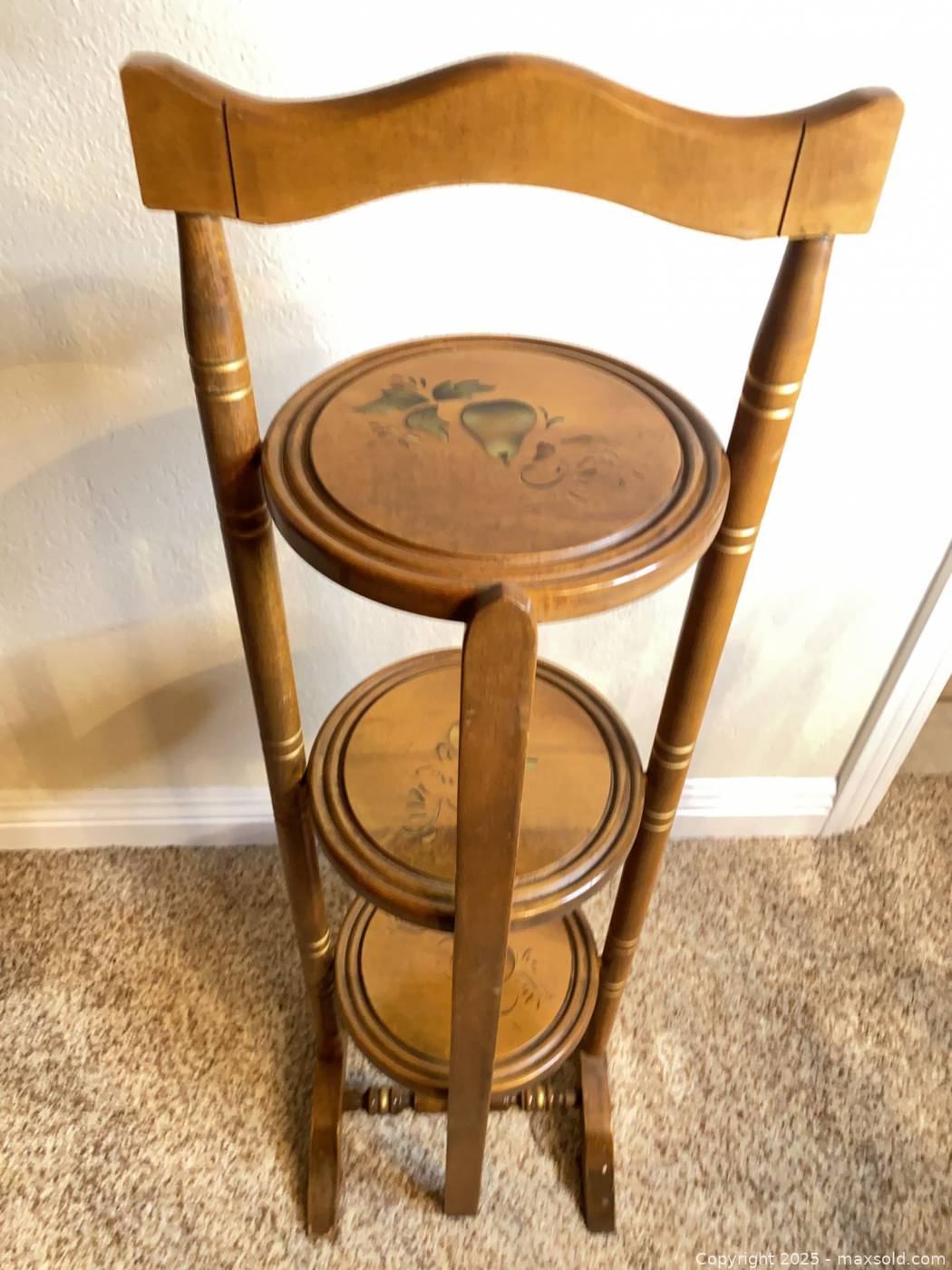 Three Tier English Folding Pie Stand | Maxsold