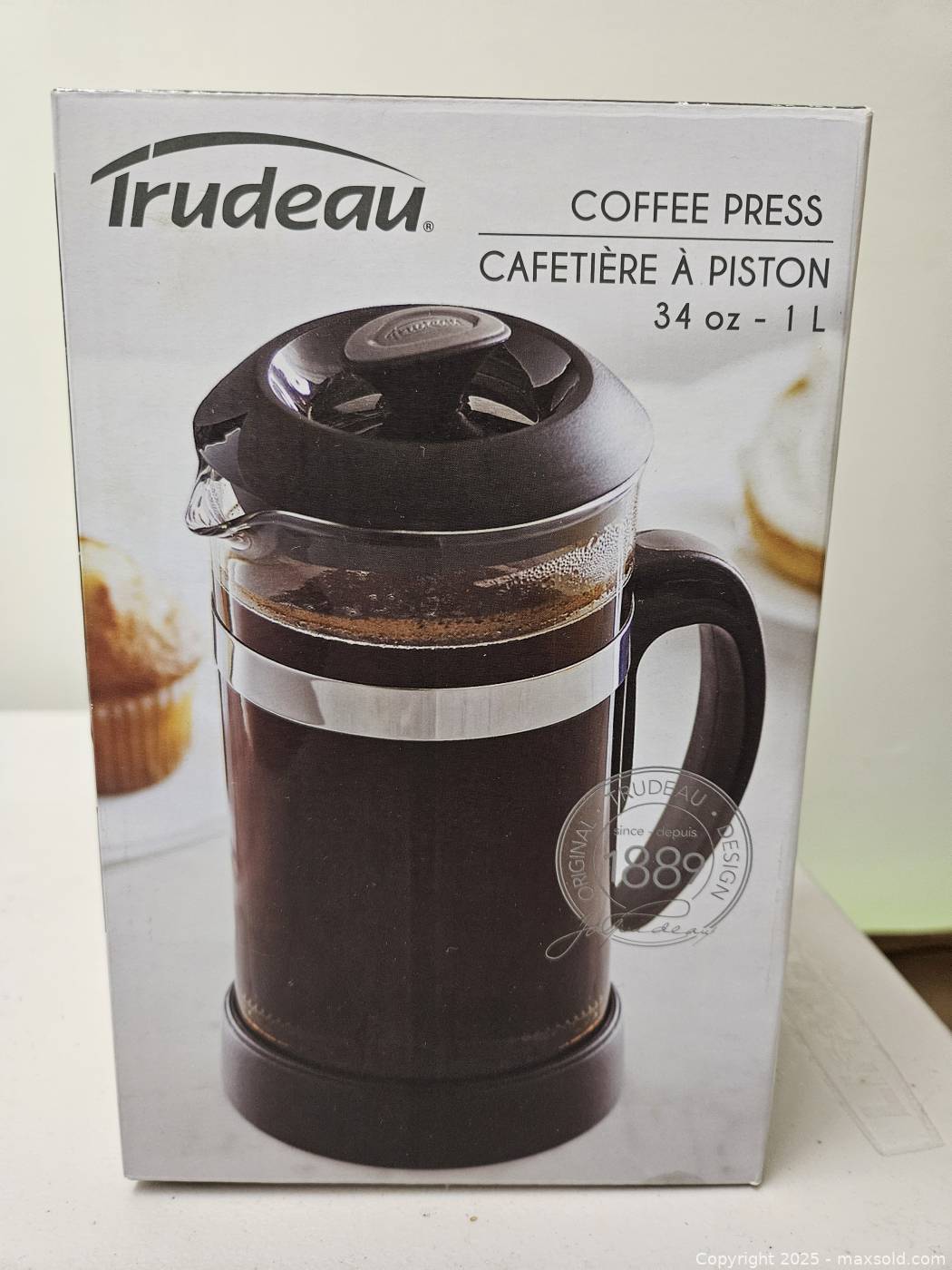 Trudeau 34 oz French press coffee maker | Maxsold