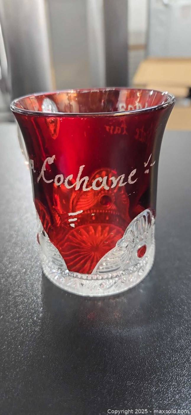 Ruby Red Souvenir Glass 1903 | Maxsold