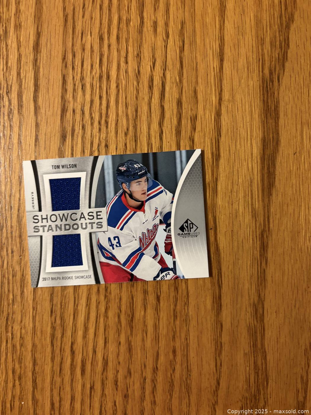 Tom Wilson Showcase Standouts jersey card | Maxsold