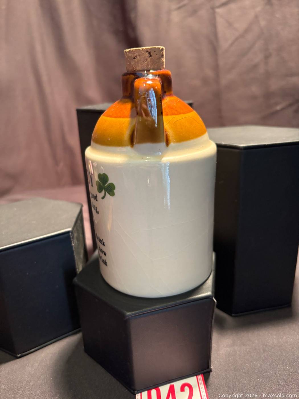 Mini Irish Whiskey Ceramic Flagon With Cork | Maxsold