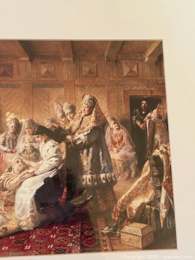 Matted Print Konstantin Makovsky Russian Bride’s Attire | Maxsold