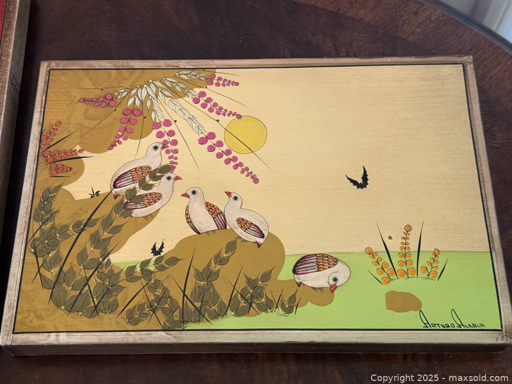 Arturo Alcala Mexican folk art panel paintings | Maxsold