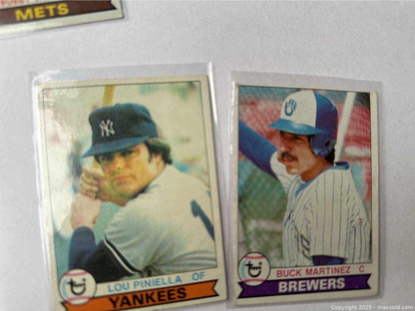 Topps baseball cards Bobby Valentine, Lou Piniella, Buck Martinez | Maxsold