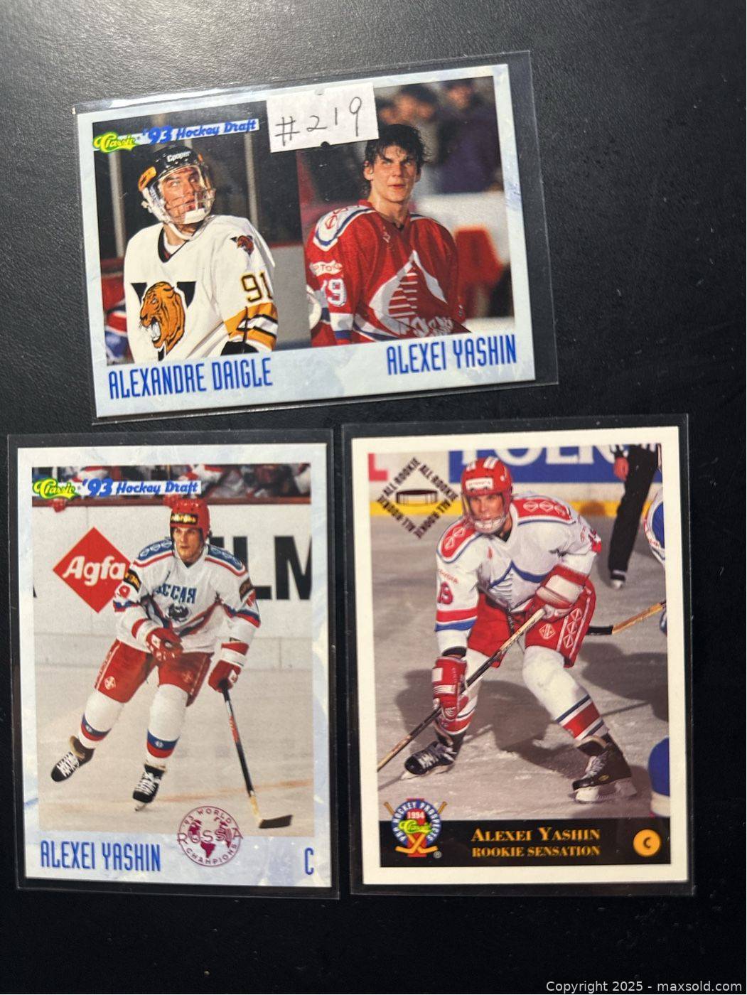 Alexei Yashin and Alexandre Daigle NHL hockey cards | Maxsold