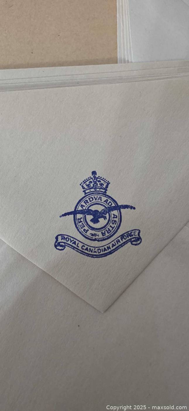 Vintage RCAF Letter Kit and Featherweight Vellum Writing Paper | Maxsold