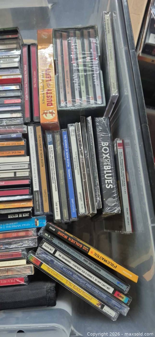 Assorted Audio CDs In Plastic Tote | Maxsold