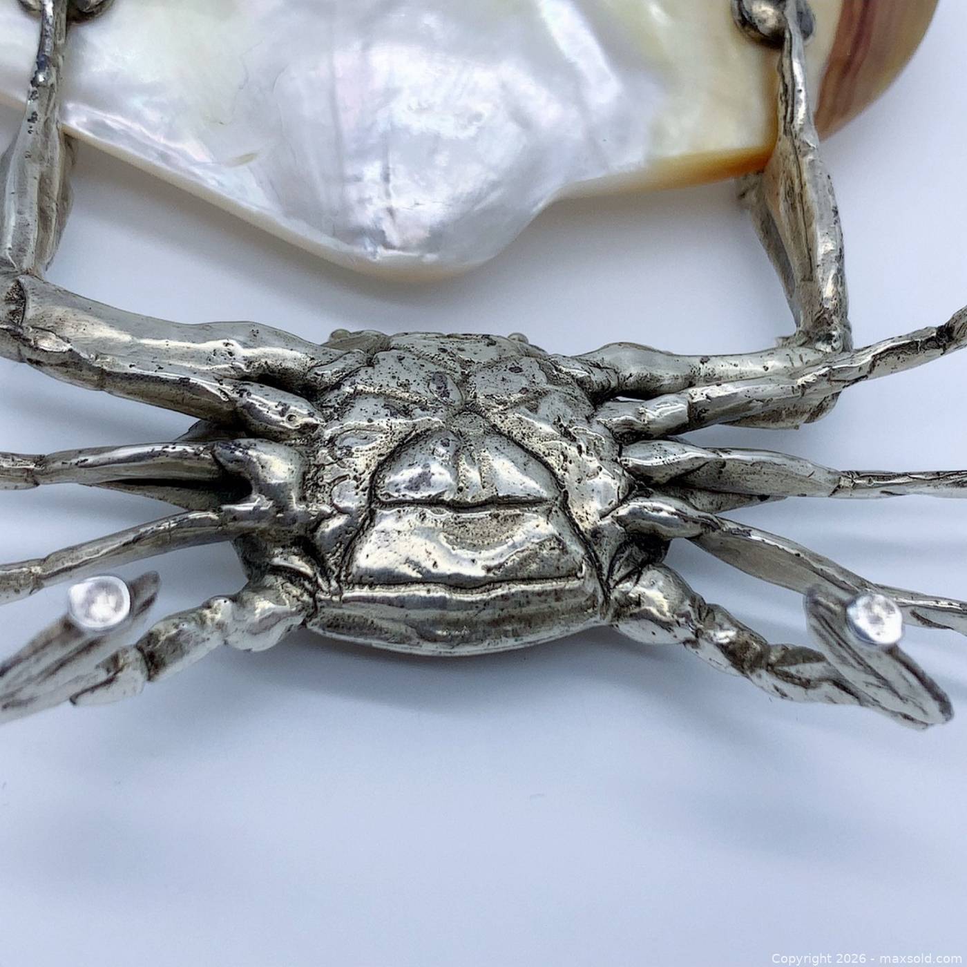 Silverplate Crab Mother-of-Pearl Shell Dish | Maxsold