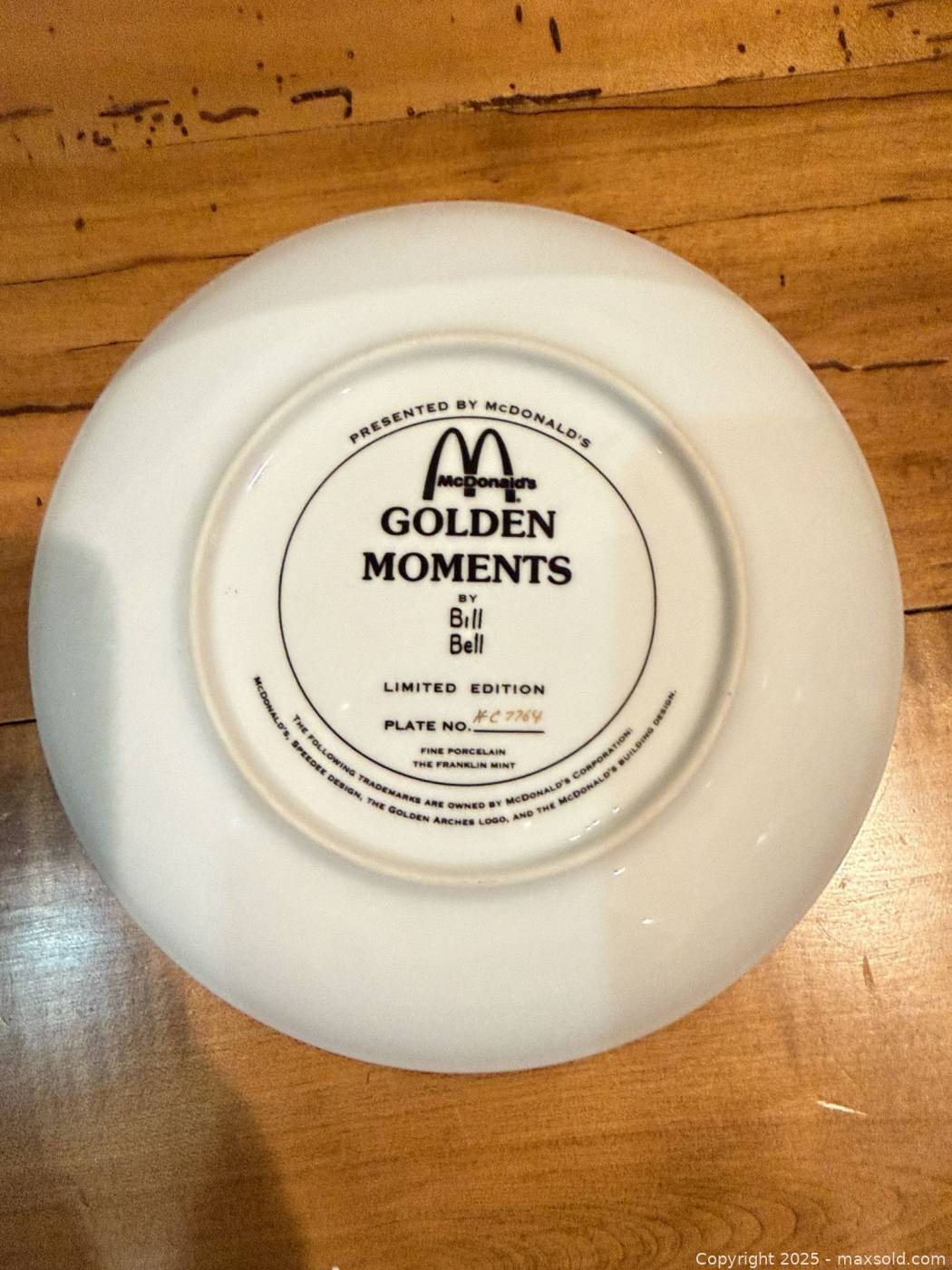 McDonald's Golden Moments Decorative Plate | Maxsold