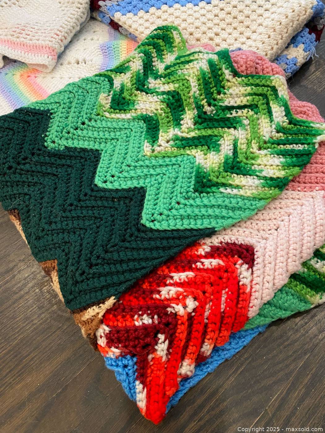 Vintage Crochet Blankets, set of four | Maxsold