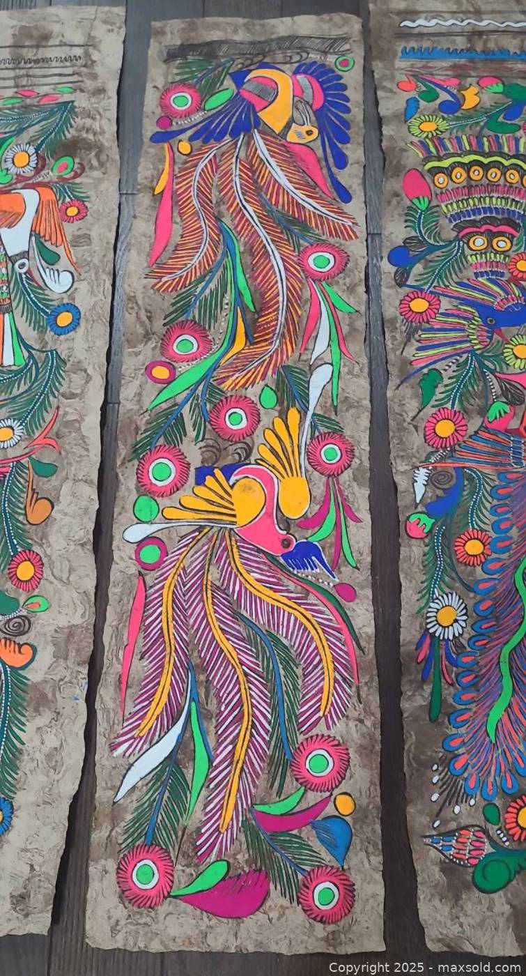 Custom Painted Birch Bark Art Panels | Maxsold