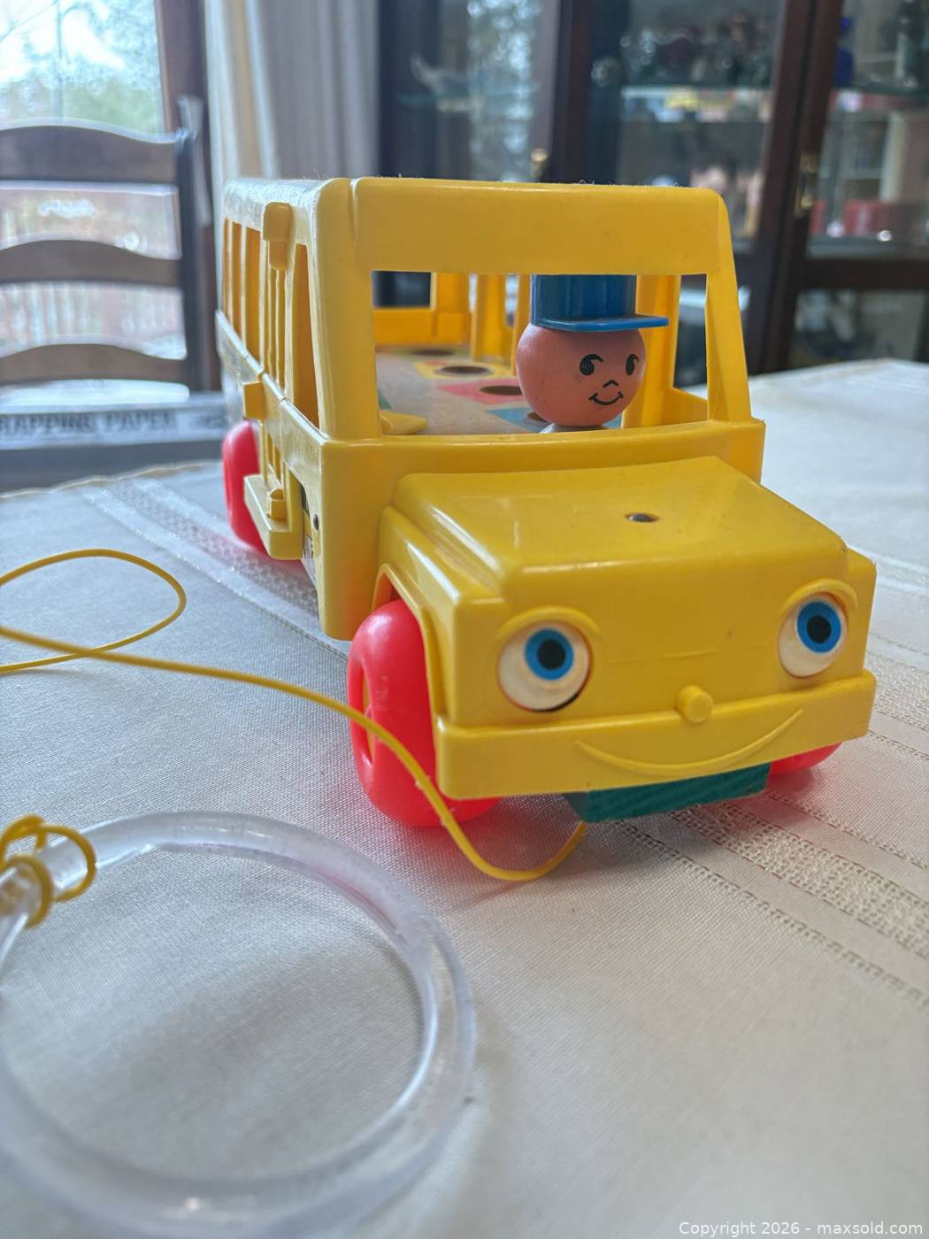Fisher-Price #192 pull-along school bus, Little People vehicles ...