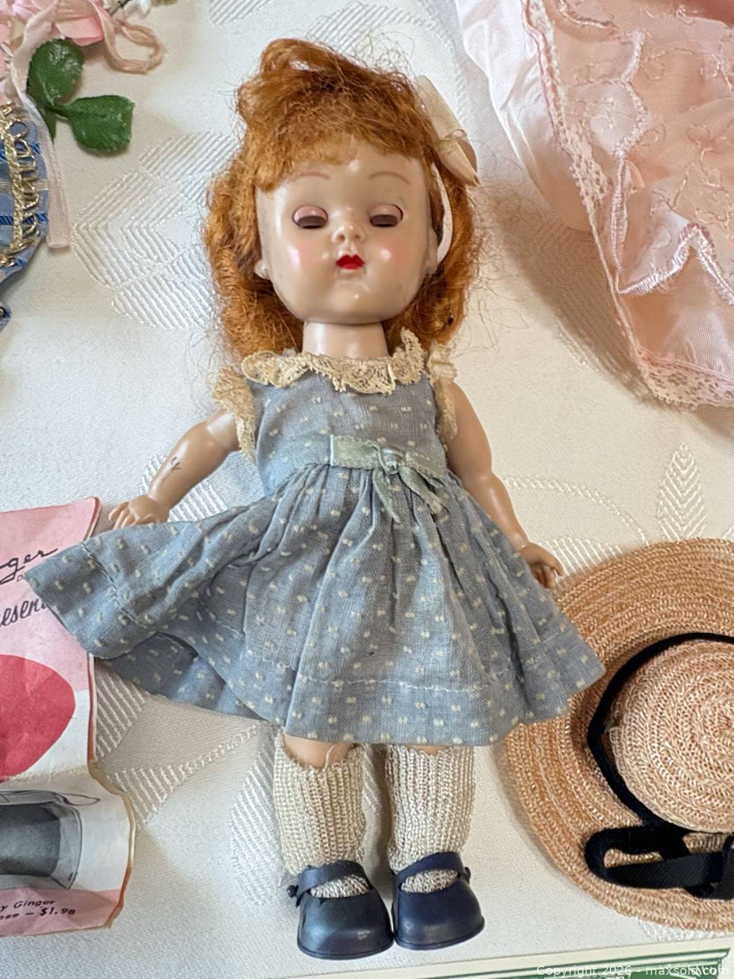 Vogue 8" Ginger doll with outfits, boxes, ephemera | Maxsold