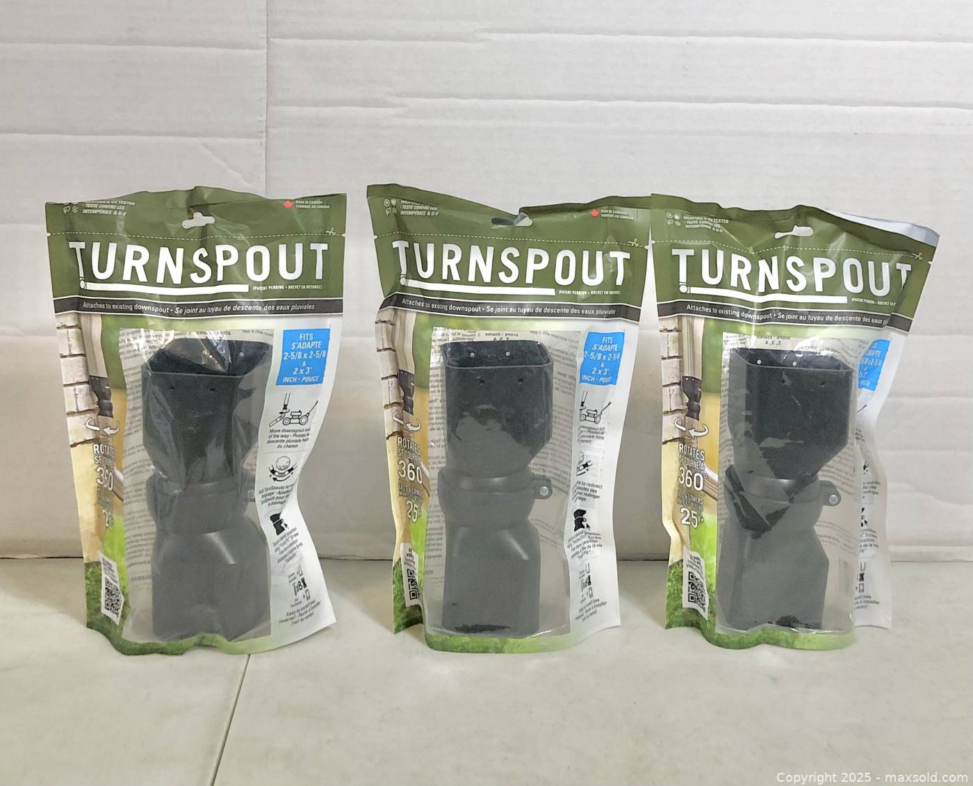 3 TurnSpout 2x3" directional downspout connectors | Maxsold