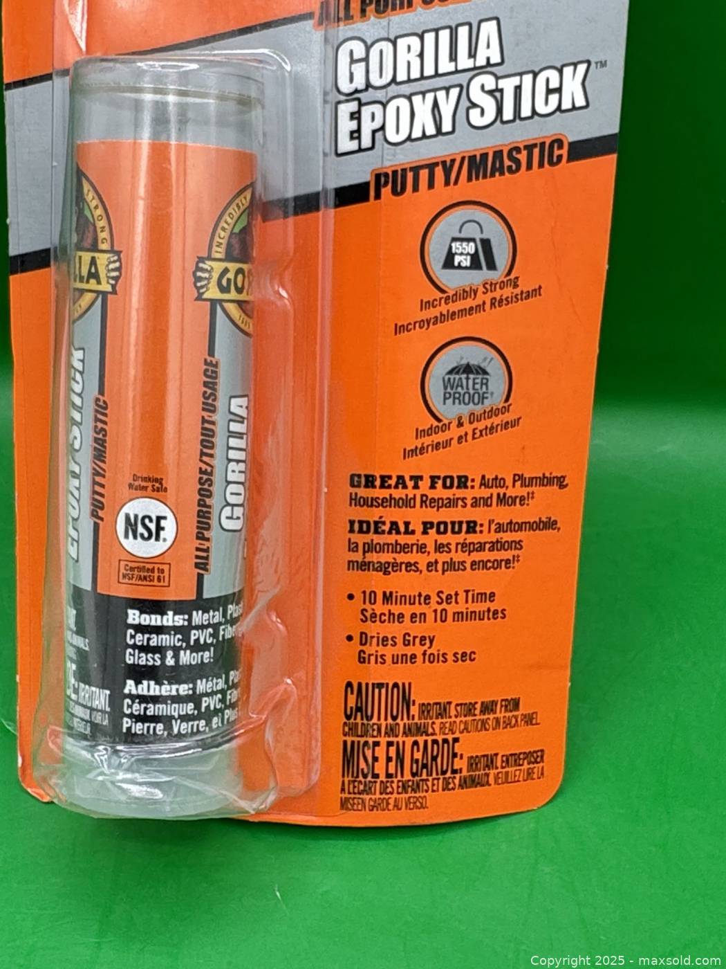 Gorilla All Purpose Epoxy Stick Putty/Mastic | Maxsold