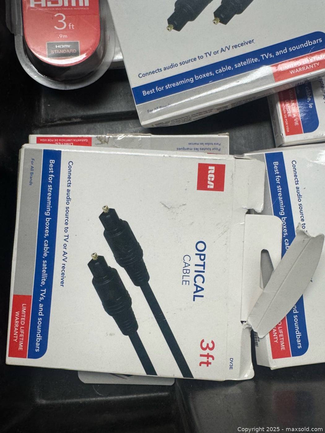 RCA optical audio cables and HDMI cable | Maxsold