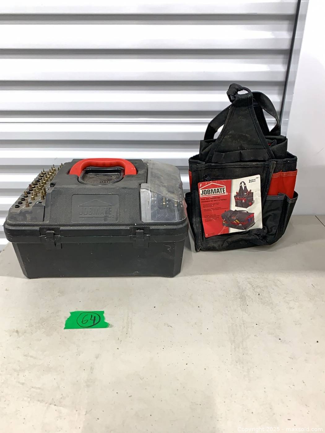 Jobmate drill/driver bit set with case and tool tote | Maxsold