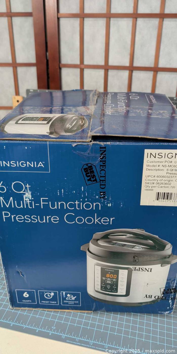 Insignia NS-MC60SS9 6-Quart Multi-Function Electric Pressure Cooker ...