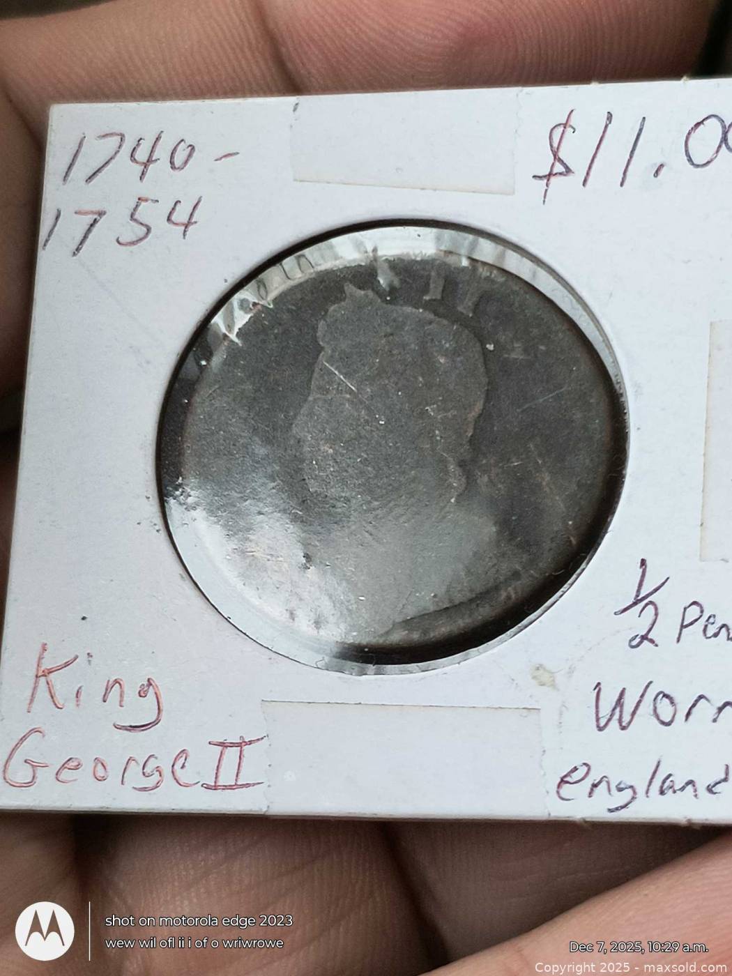 1740s–60s King George II half penny | Maxsold
