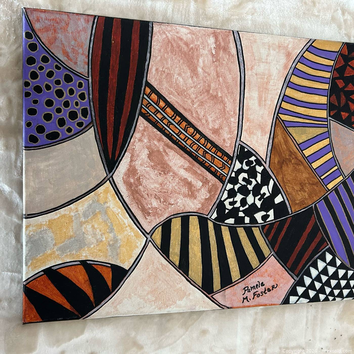 Pamela M. Foster abstract acrylic painting | Maxsold