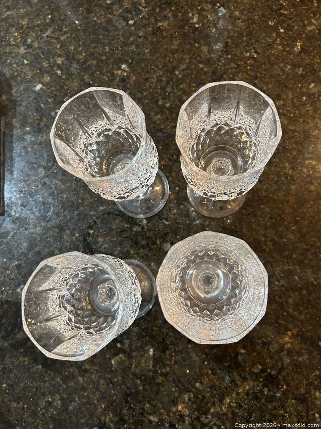 Set of 4 Austrian crystal wine glasses | Maxsold