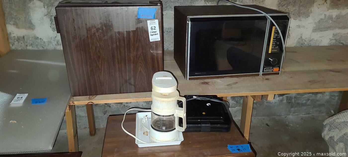 Vintage Kenmore Microwave, Mini Fridge, Krups Coffee Maker, Salton ...