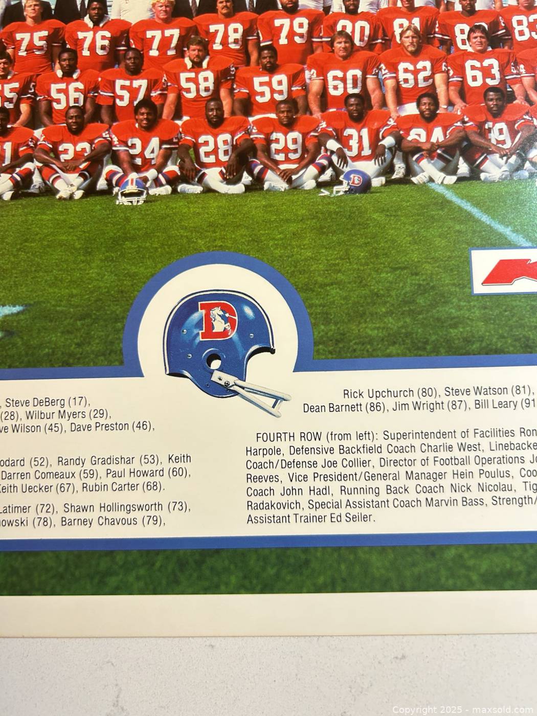 1983 Denver Broncos team photo 11"×17" | Maxsold