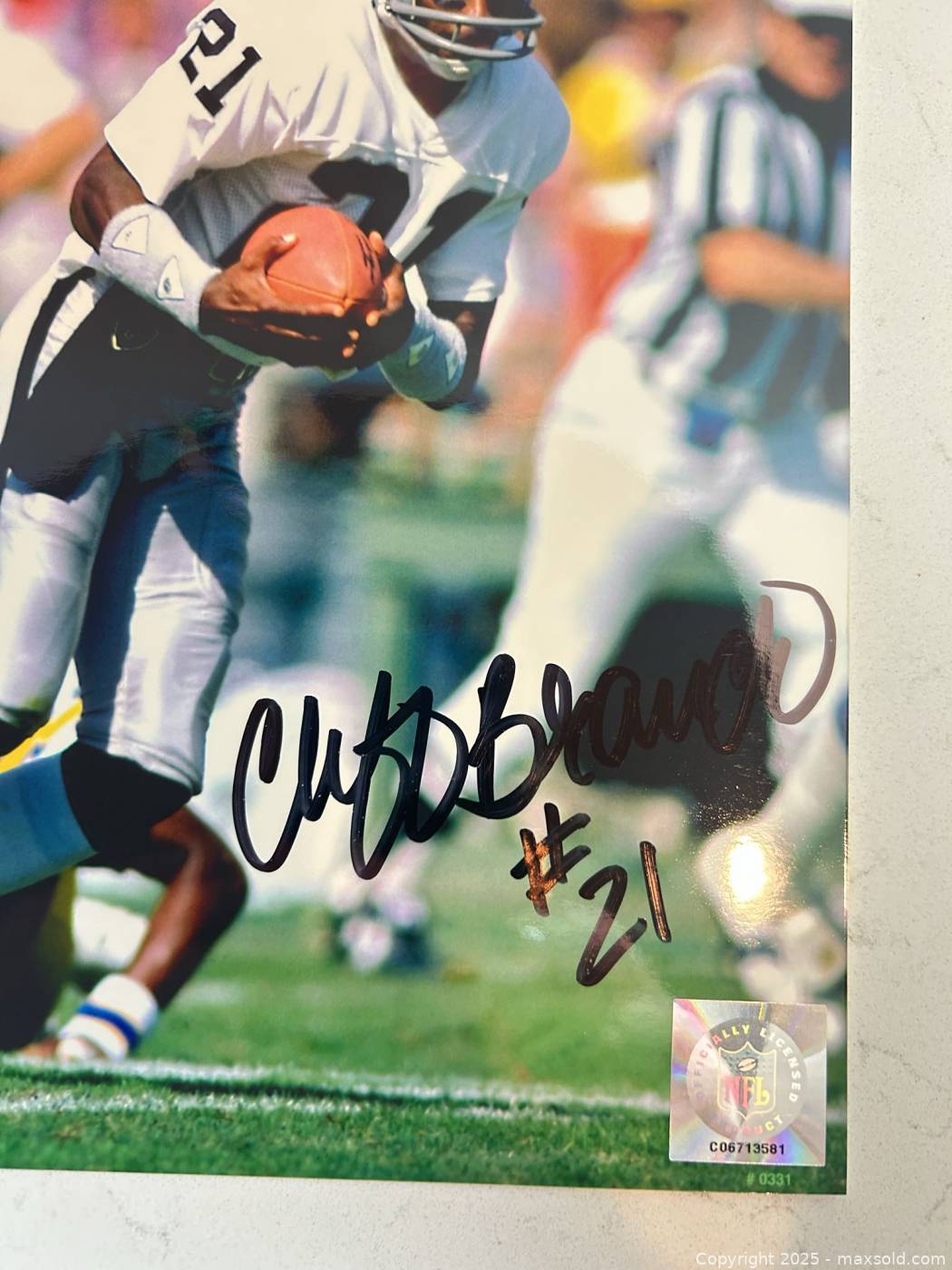 Cliff Branch signed 8x10 photo | Maxsold