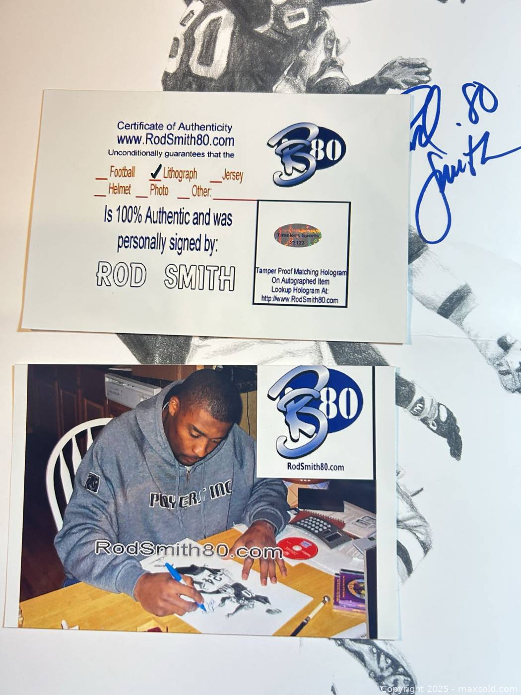 Rod Smith signed lithograph 11x17 with COA | Maxsold