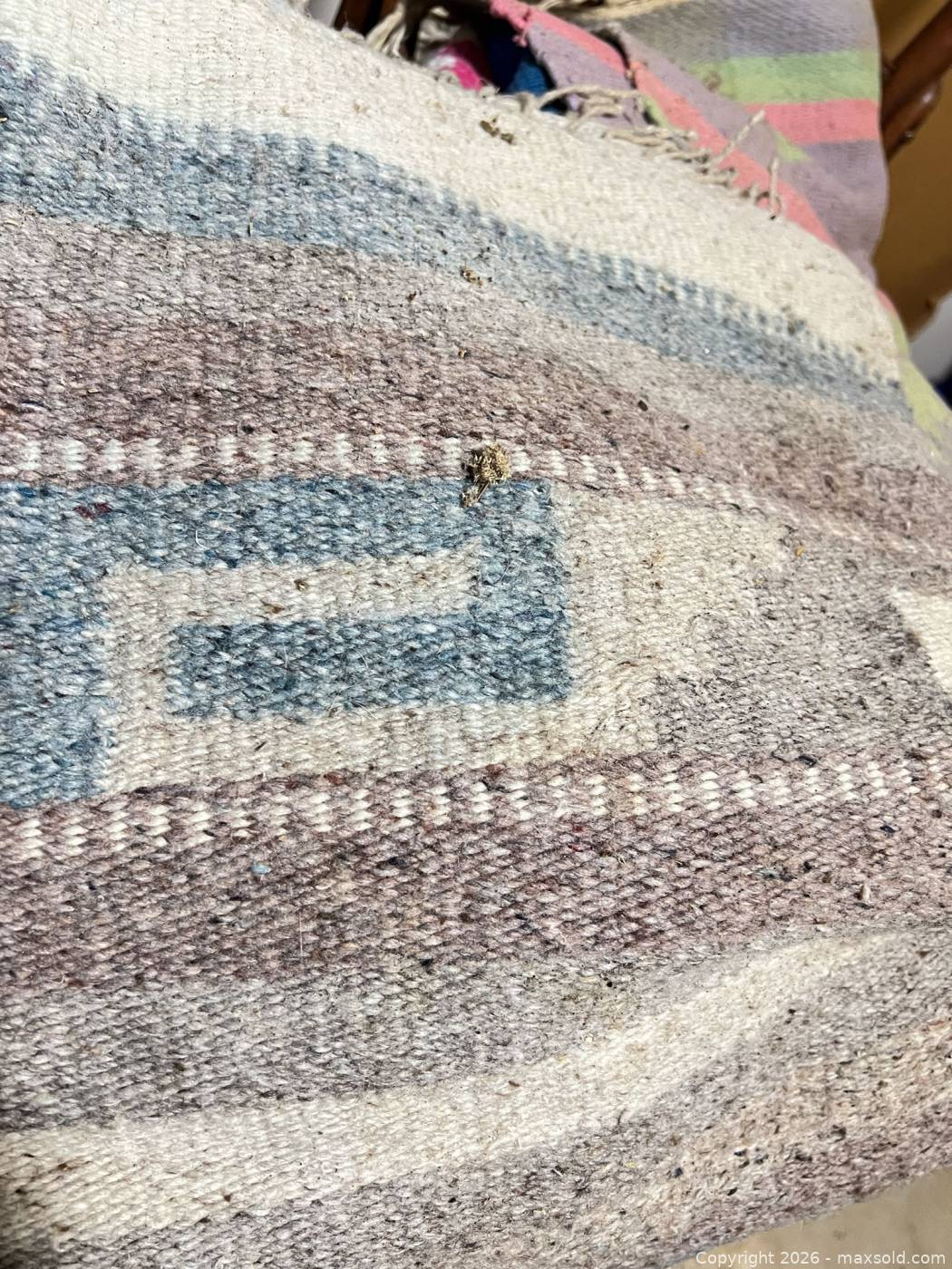 Lot of Woven Mexican-Style Striped Blankets | Maxsold