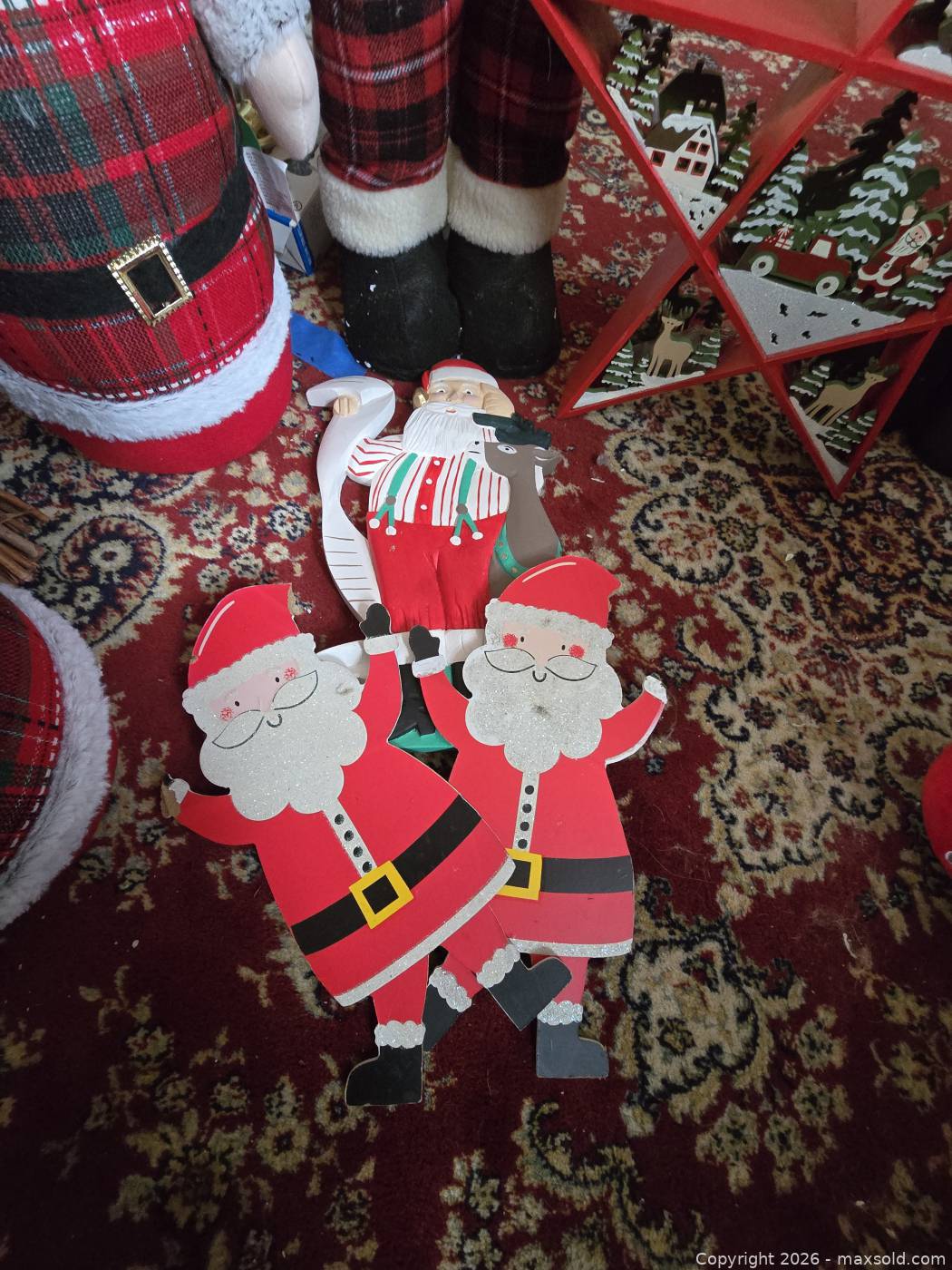 Mixed Christmas Plush And Wood Decorations | Maxsold